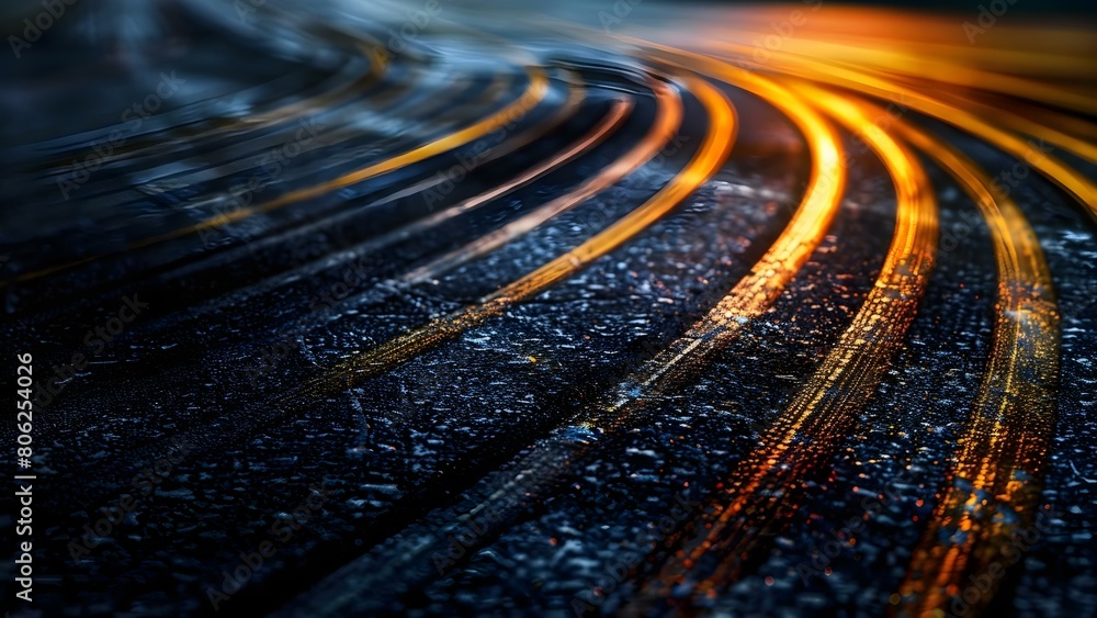 Texture background of tire skid marks on a race track surface. Concept ...