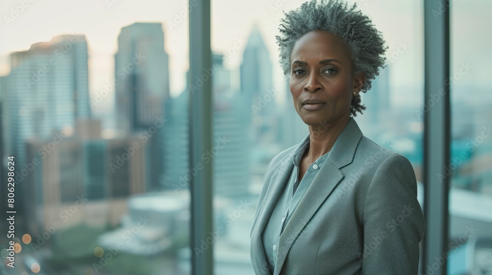 The close up picture of the african american chief executive officer is ...