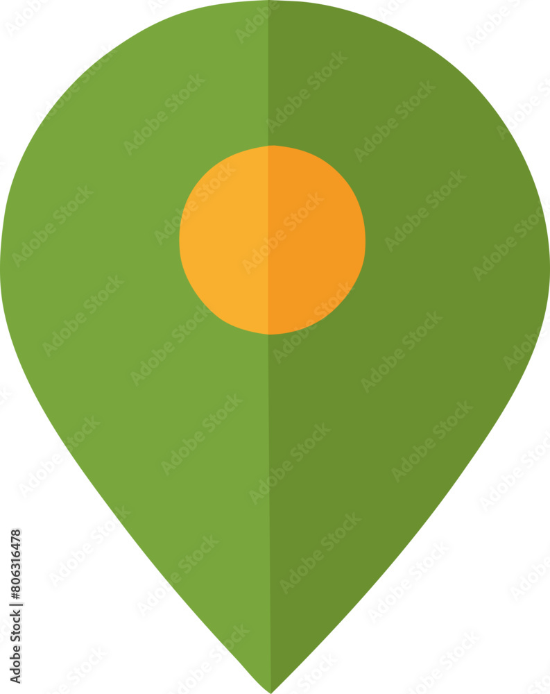 a green map marker with an orange dot, a location pin icon, svg, png ...