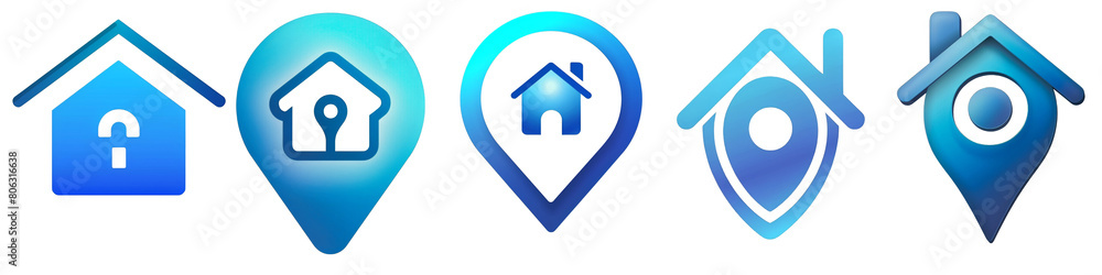 Address clipart collection, symbol, logos, icons isolated on ...