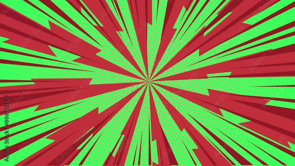 Red background in pop art and funny cartoon comic style. Simple flat ...