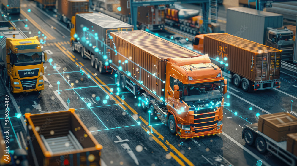 An infographic on the role of IoT in logistics, showcasing connected ...