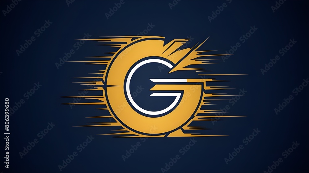 Develop a dynamic and energetic photography logo incorporating a bold G ...