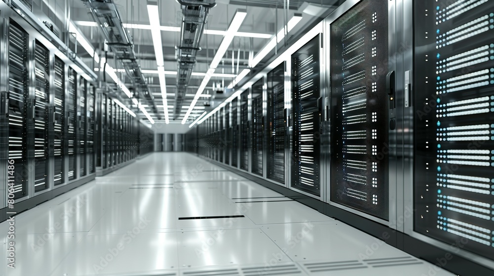 Rack Server on server room Data center, server room security, data ...