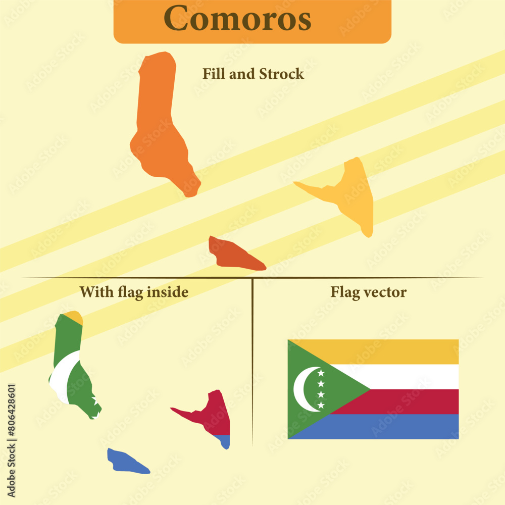political map vector states and lines and full with vector flag and ...