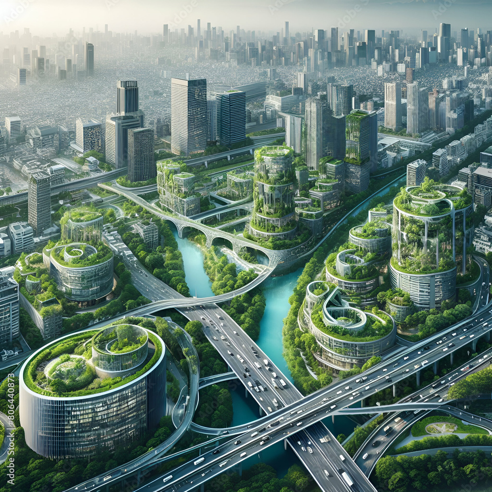 Sustainable Urban Architecture Planning Integrates Green Design Spaces ...