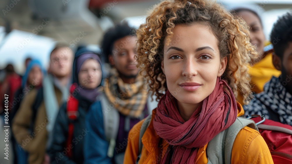 Global Migration and Diversity: A Diverse Group of People near an ...