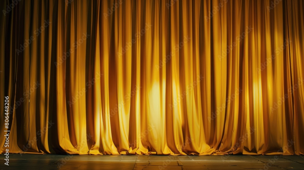 Theatre stage with elegant curtain creates a versatile backdrop for ...