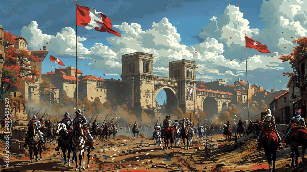 Transport your audience to the French Revolution using a pixel art ...