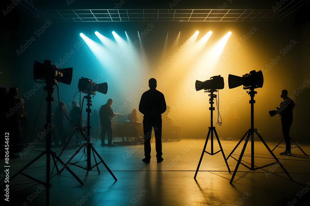 commercial video film movie making lighting set professional studio ...