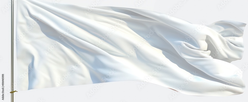 White medieval flag illustration No symbols, bars, patterns, patterns ...