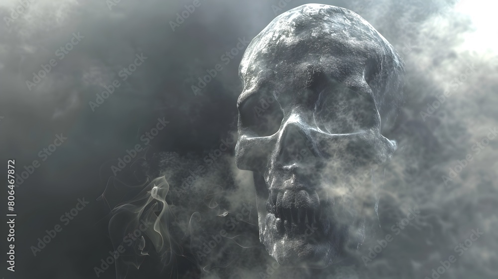 PM Air Pollution Illustrated as a Lethal Skull Symbol Warning of the ...