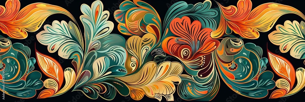 abstract patterns with traditional art inspiration a colorful array of ...