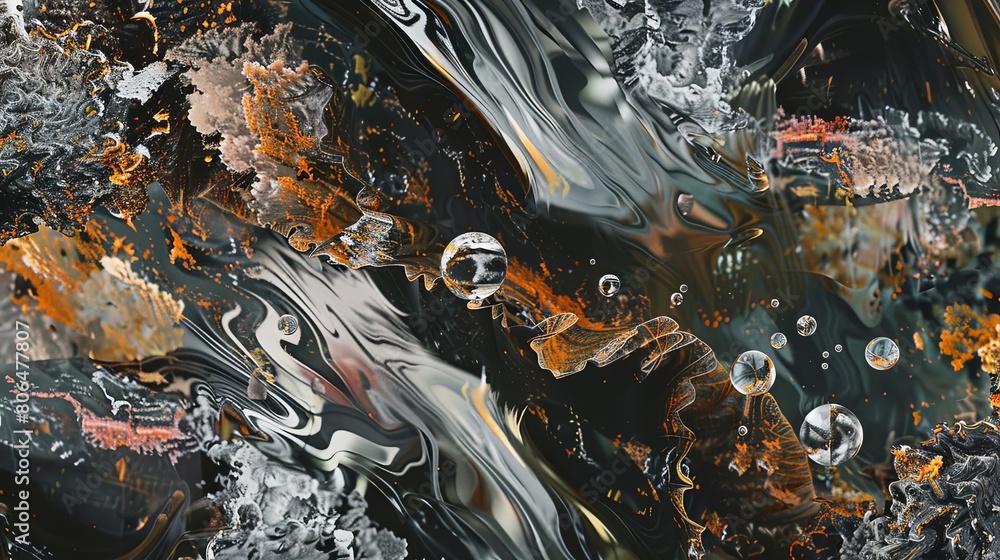 blend of abstract elements inspired by nature and artifice Stock ...