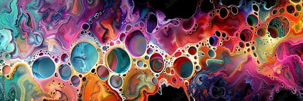 expression of life through biological abstraction - a colorful array of ...