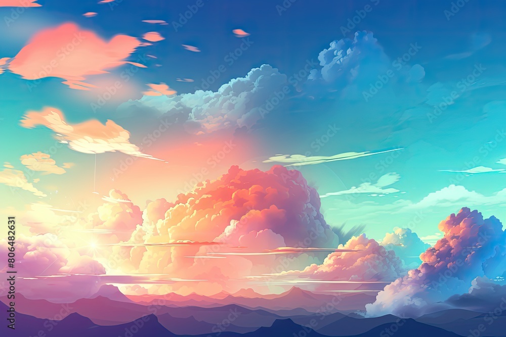 Animated clouds can have different shapes and densities, from fluffy ...