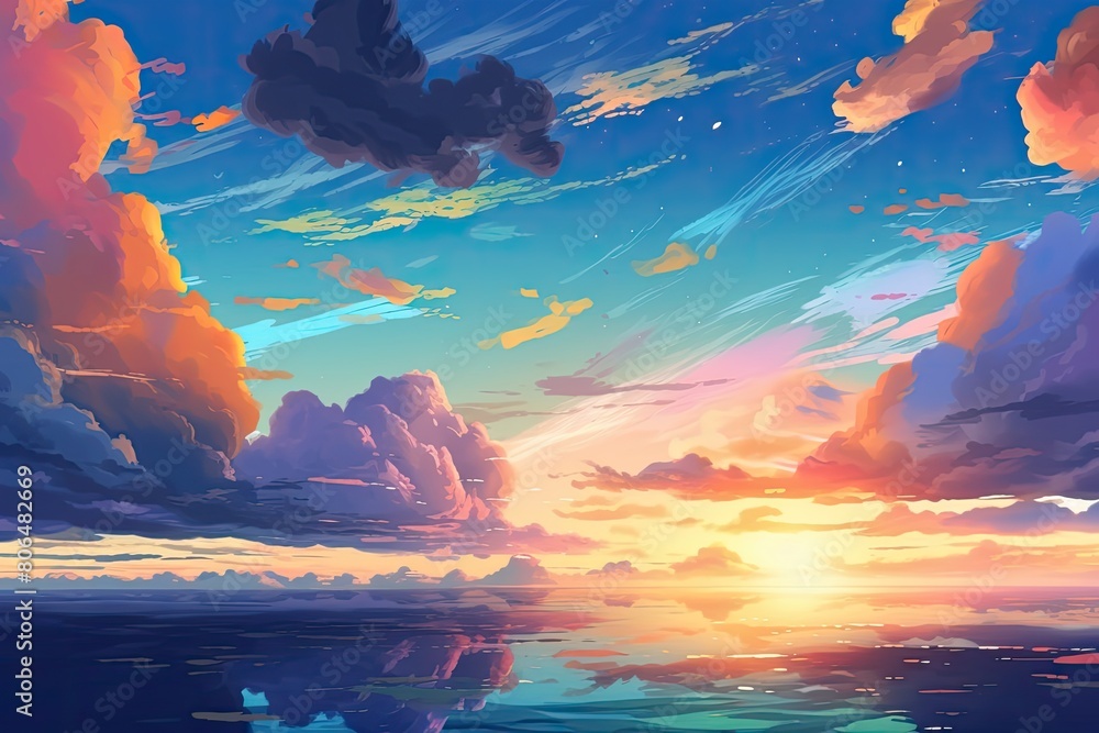 Animated clouds can have different shapes and densities, from fluffy ...