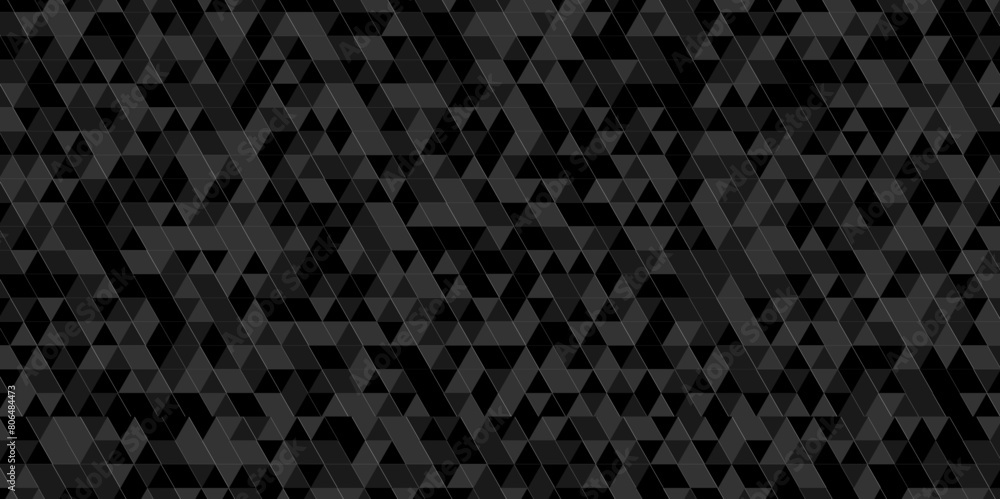 Vector geometric seamless diamond technology black and gray triangle element light background ...