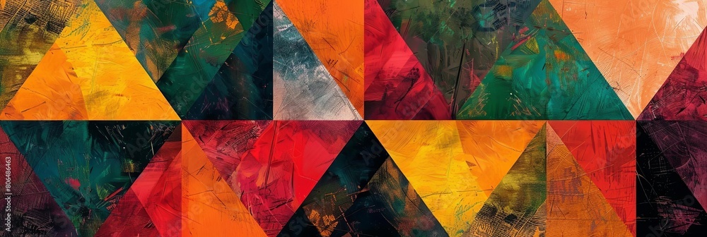 use of geometric patterns to convey structure in a piece of art Stock ...