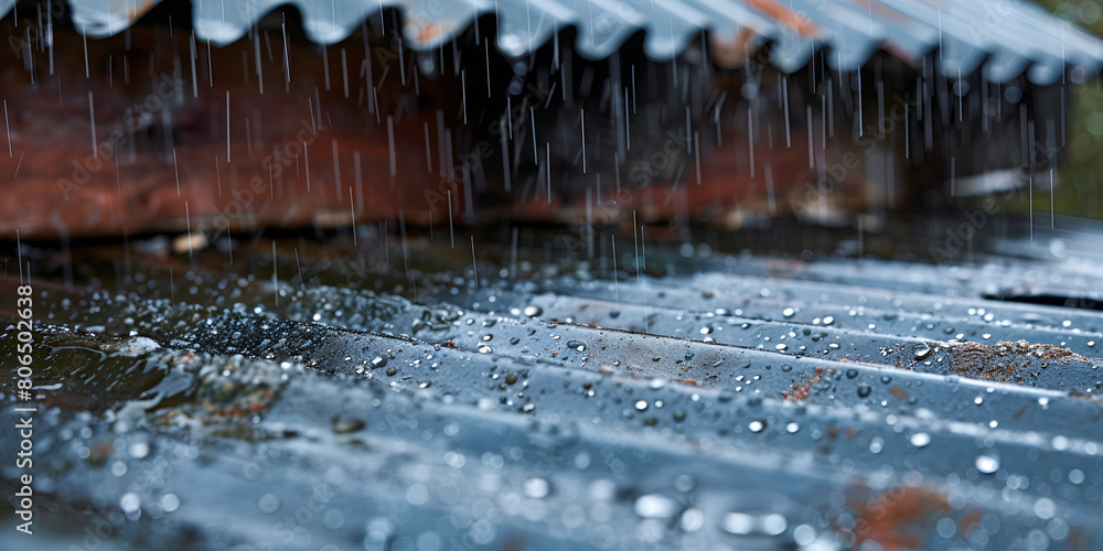 rain drops, tin roof, rain, weather, droplets, water, metal roof, rainy ...