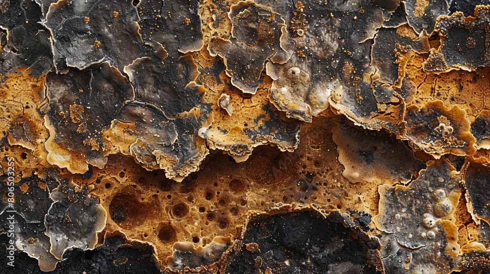 High-resolution image focusing on the complex structure of humus ...