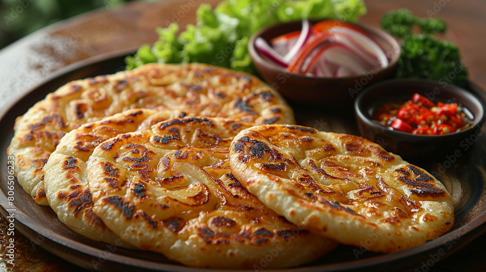typical Malaysian food Roti Canai white background Stock Photo | Adobe ...