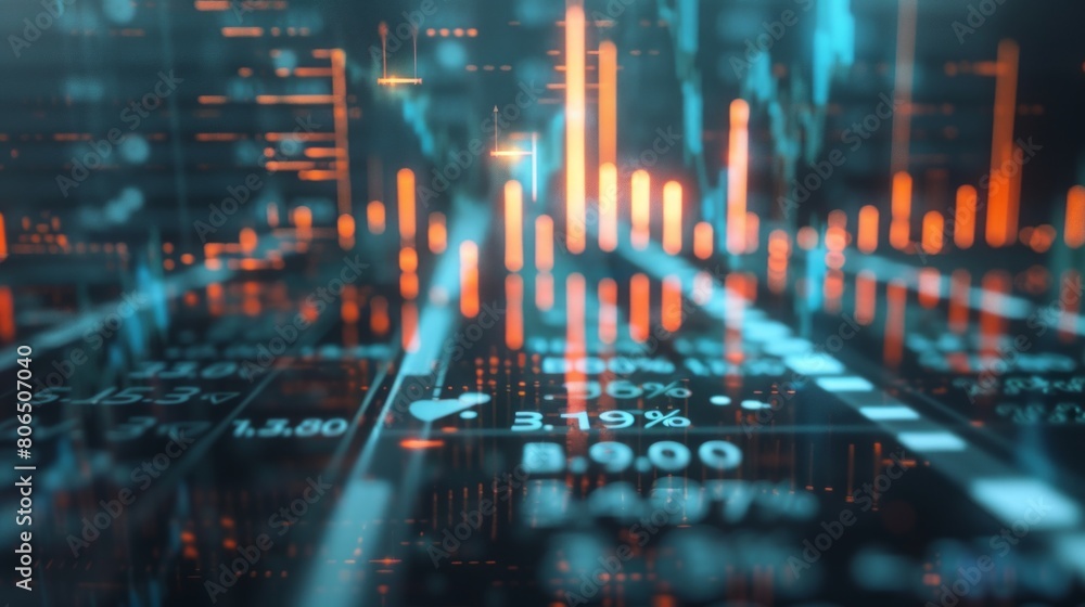 Financial growth chart for stock market investment trading. Closeup ...