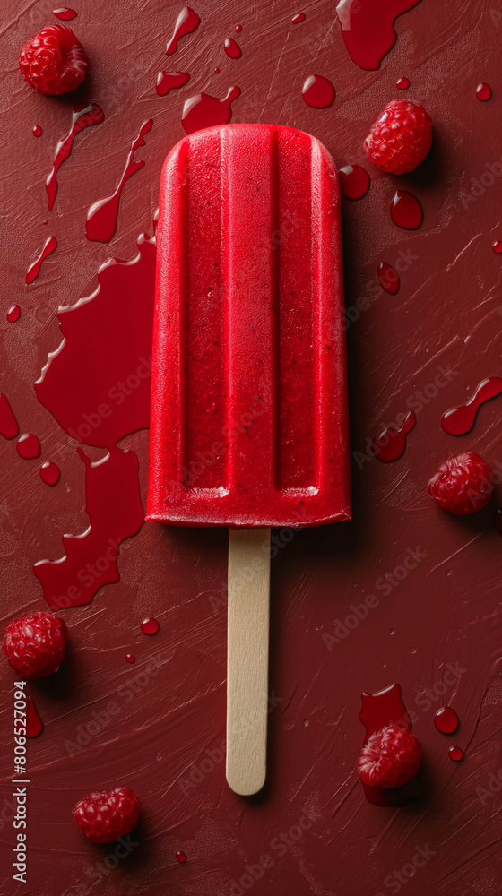Raspberry popsicle created with Generative AI Technology, ai ...