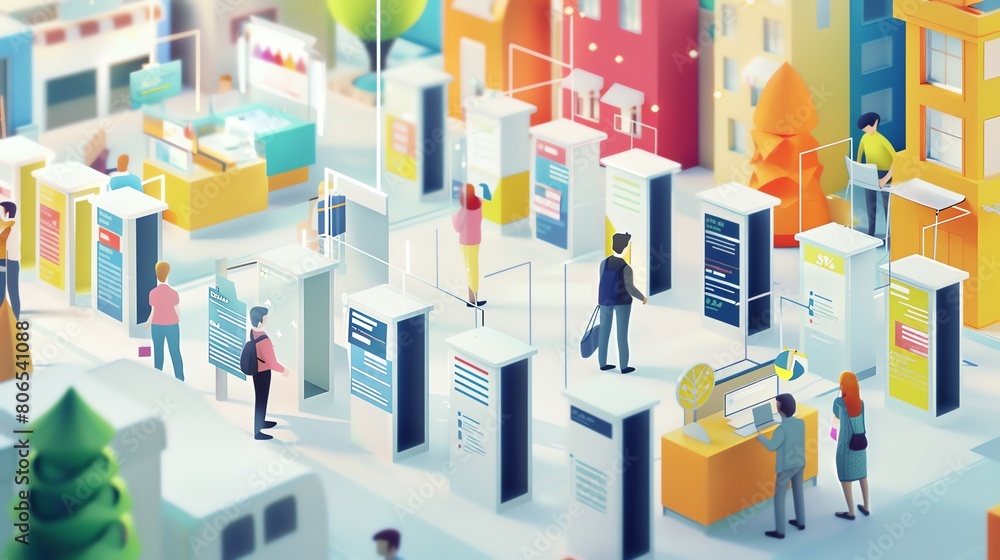 An office park lunchtime Voter Registration Drive, with 3D visuals and ...