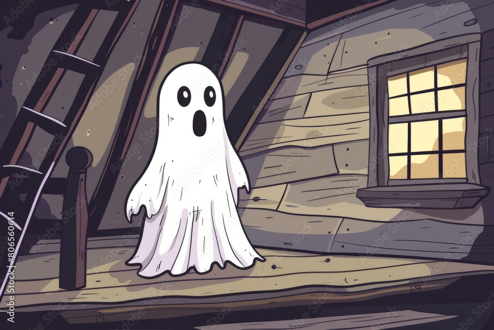 Cartoon cute doodles of a friendly ghost who's terrible at haunting ...