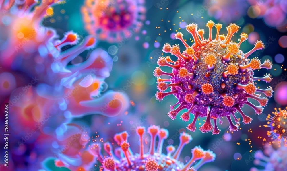 Digital illustration depicting the detailed structure of a coronavirus ...