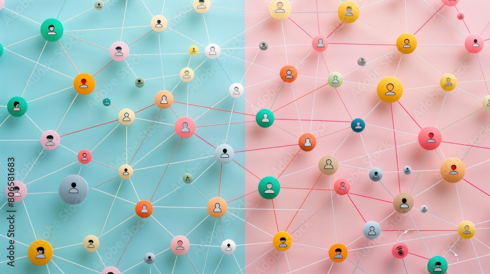 A detailed diagram mapping out the interconnected network of support ...