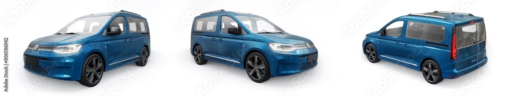 Germany, Berlin. October 24, 2023. Volkswagen Caddy 2022. Set blue ...