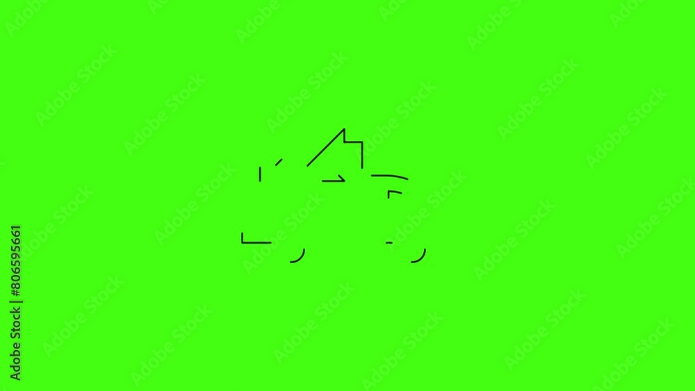 van and mail icon 4k animation on Greenscreen background. Mail car. van ...