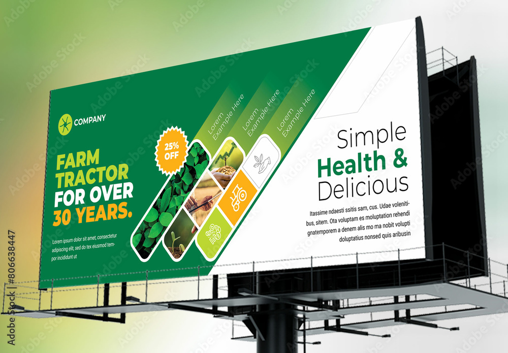 Agriculture Billboard Banner Template Stock Template | Adobe Stock