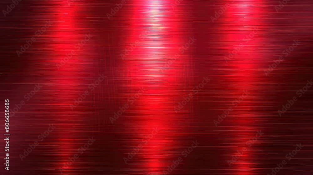 Red metal technology horizontal background with polished, brushed ...