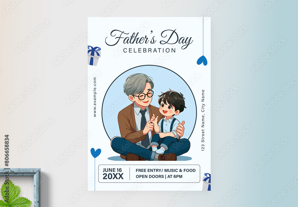 Father's Day Celebration Template Layout Stock Template | Adobe Stock