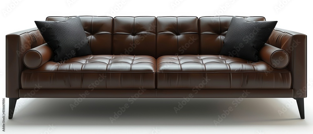 A modern sofa exudes sophistication with its clean lines, a testament ...