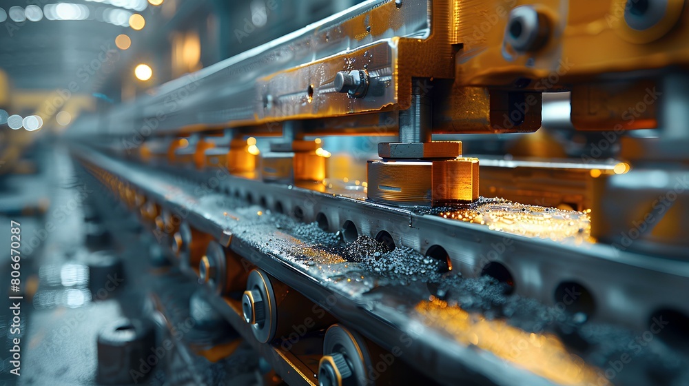 Industrial Rail Yard at Dusk with Ambient Lighting,Dramatic perspective ...