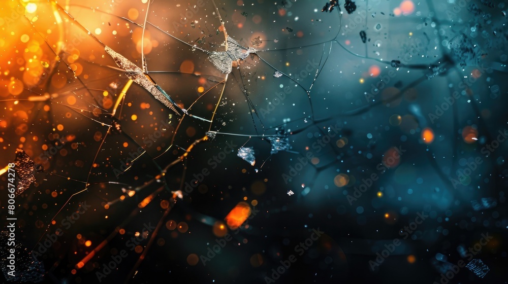 Fractured background, Blur lens flare, Dark shattered distressed dirty ...