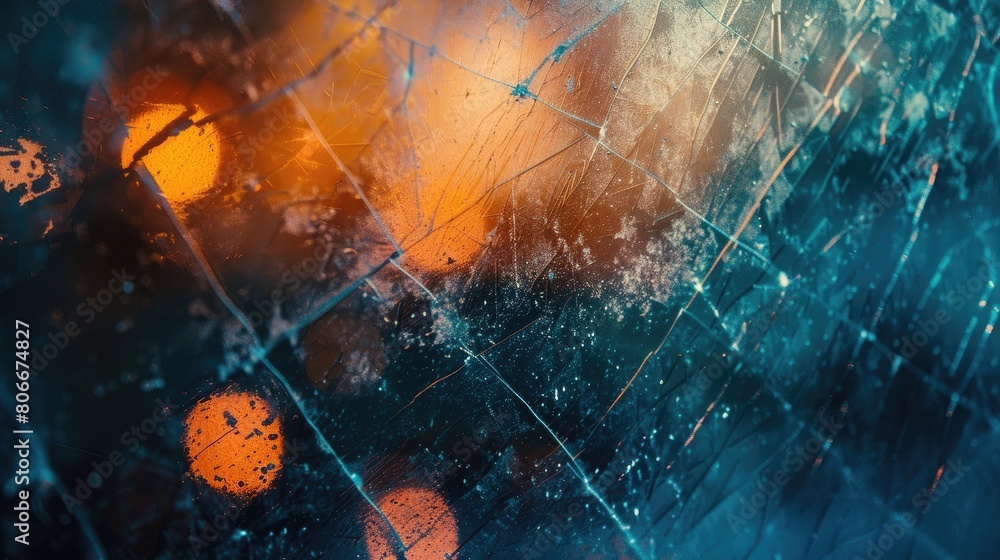 Fractured background, Blur lens flare, Dark shattered distressed dirty ...