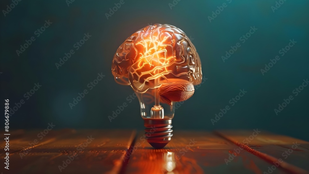 Visual representation of a brain stuck in a cycle of generating ideas ...