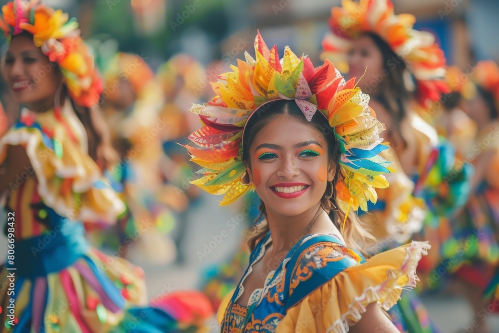 Local cultural festival, capturing the vibrant colors, traditional ...