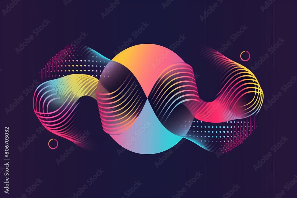 Logo that morphs seamlessly between different shapes and patterns Stock ...