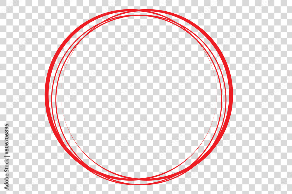 Textured red circle frame, transparent background, isolated Stock ...
