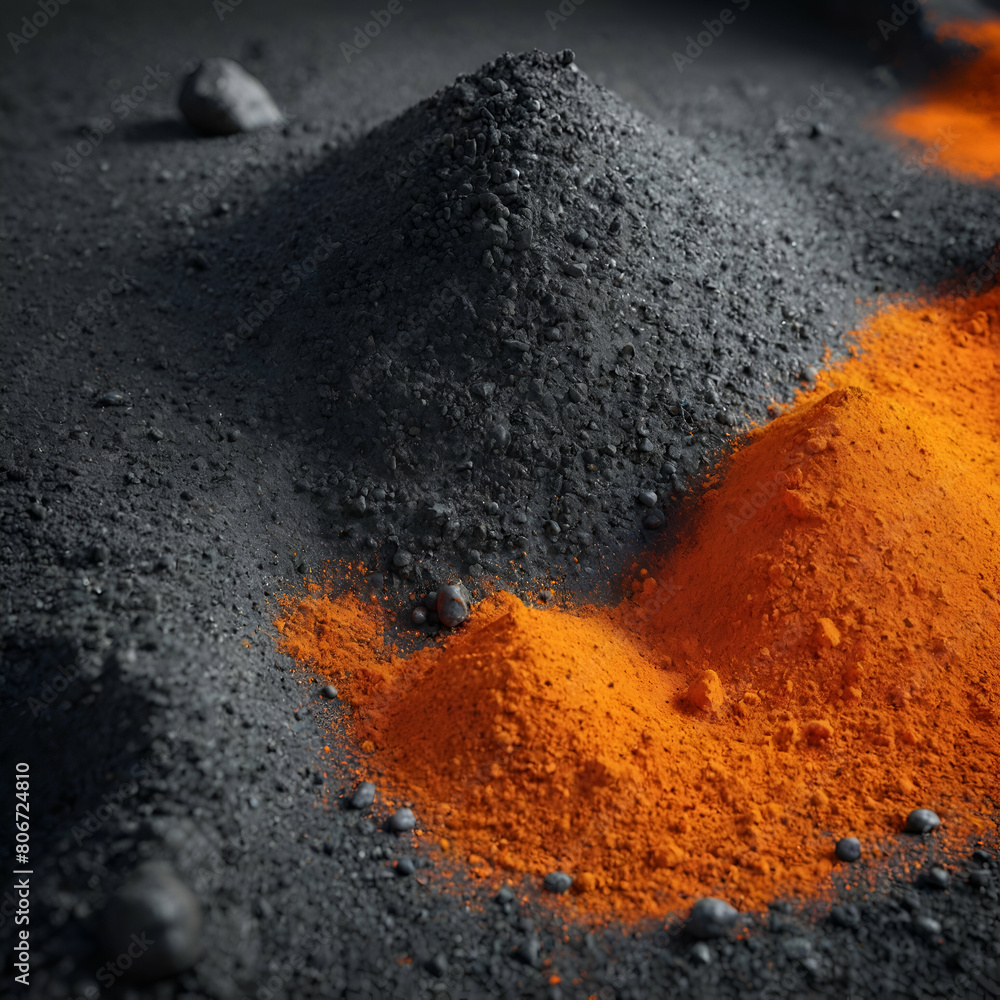 Macro zoom of a grey and fluo orange texture to use as wallpaper ...