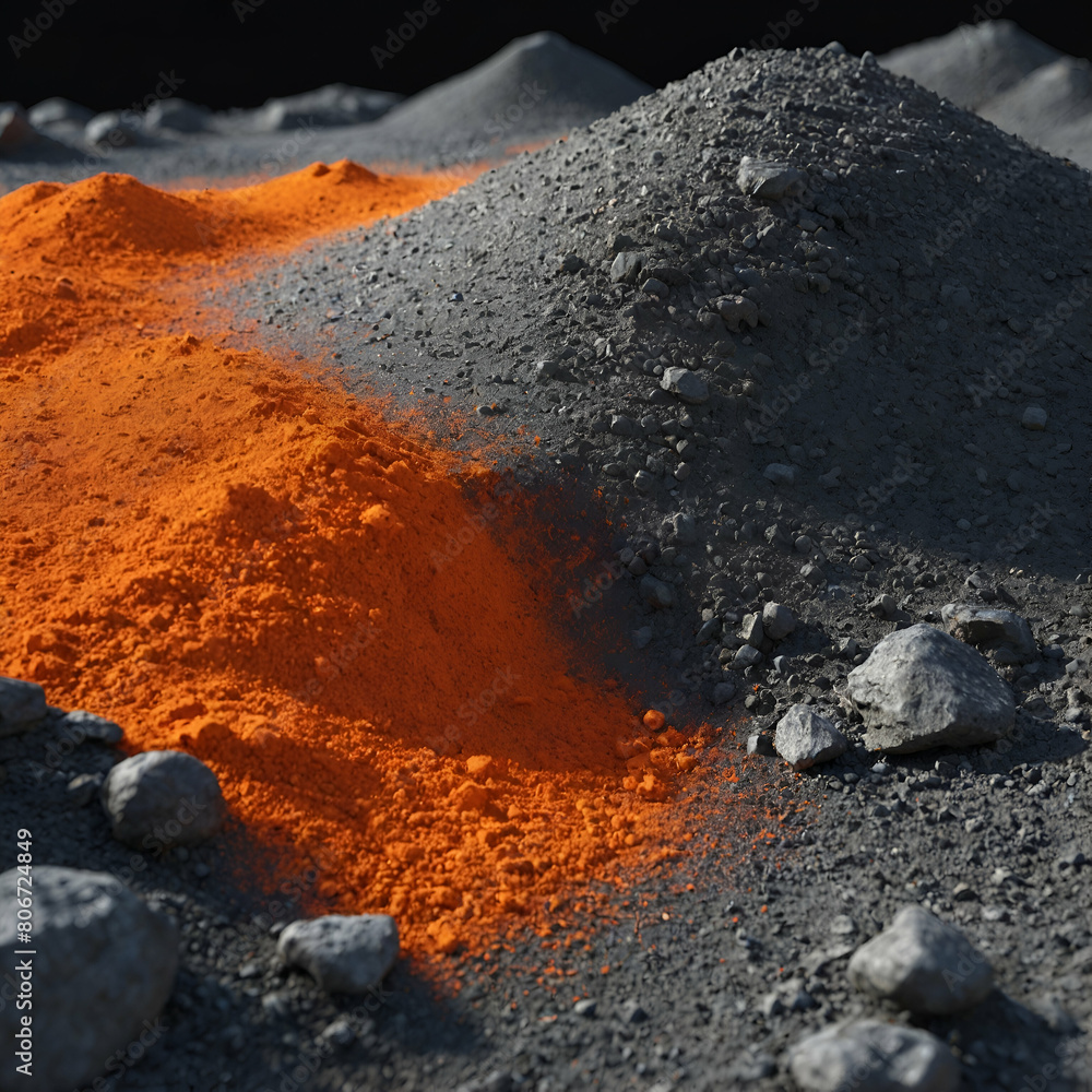 Macro zoom of a grey and fluo orange texture to use as wallpaper ...