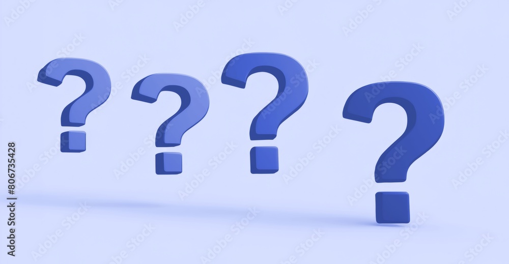 question mark in blue, faq concept, question mark in 3d Stock Photo ...