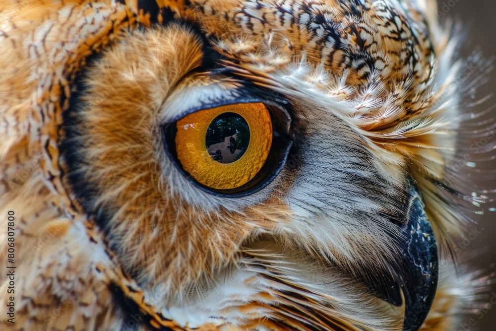 Hibou Grand-Duc Bubo bubo en gros plan. Beautiful simple AI generated ...