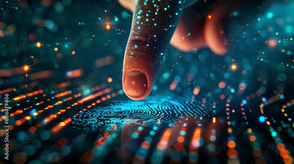 GlowGenerate an image illustrating a pointing finger tapping in mid-air ...